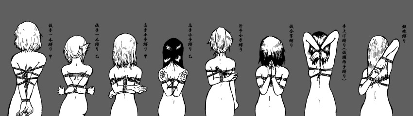 Gelbooru Image View 6 Girls Arms Behind Back Back Bdsm Black Hair