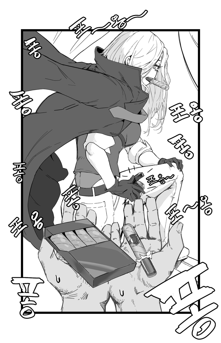 Gagrim Damn Reincarnation Novel Illustration Official Art 1girl Black Coat Black Gloves