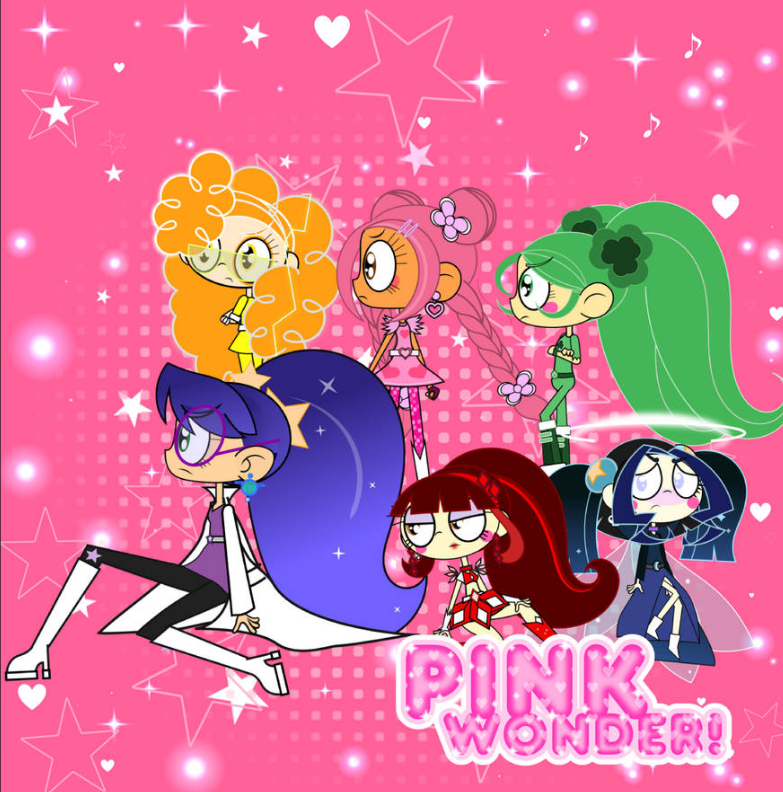 cartoon network, wallpaper, 6+girls, logo, multiple girls, pink wonder ...