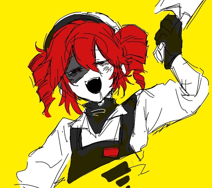 kasane teto, utau, 1girl, apron, black apron, black eyes, black gloves ...