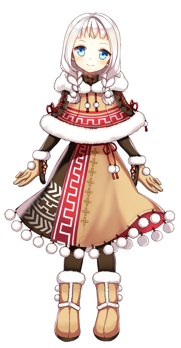 Master Of Eternity Game Cg Non Web Source Official Art 1girl Blue Eyes Boots Braid Brown