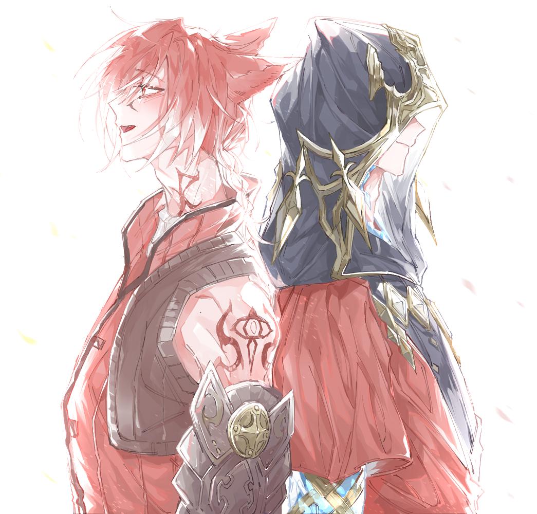 crystal exarch, g'raha tia, final fantasy, final fantasy xiv, 2boys, :d ...