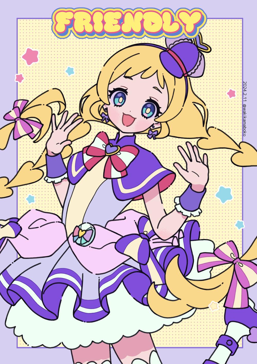 neki (wakiko), cure friendy, inukai iroha, precure, wonderful precure ...