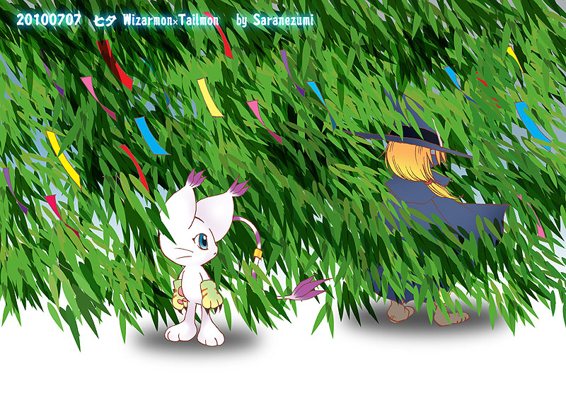 tailmon, wizarmon, digimon, animal ears, cat, cat ears, gloves, hat ...