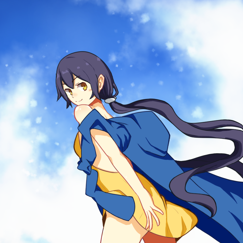 mishima erika, digimon, coat, coat on shoulders, long hair, twintails, very long hair - Image ...