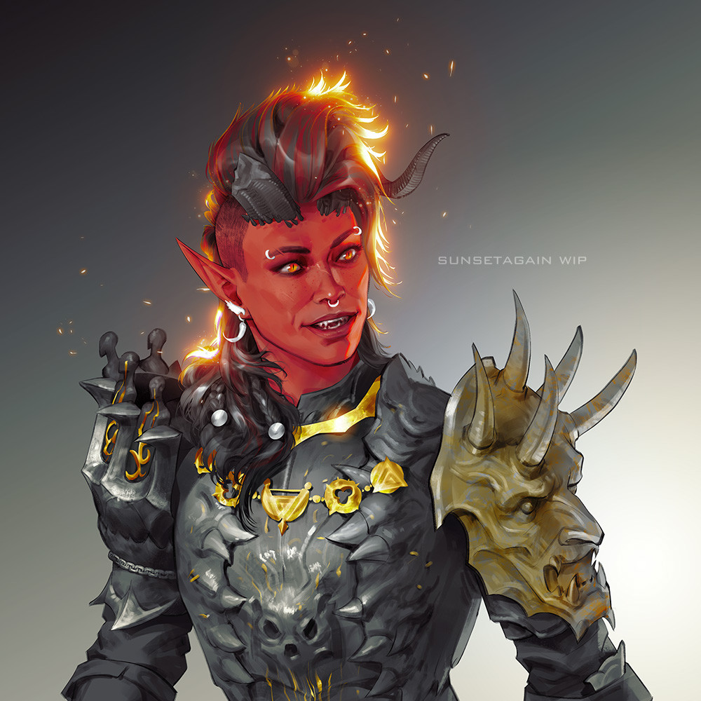 sunsetagain, karlach, baldur's gate, baldur's gate 3, dungeons ...