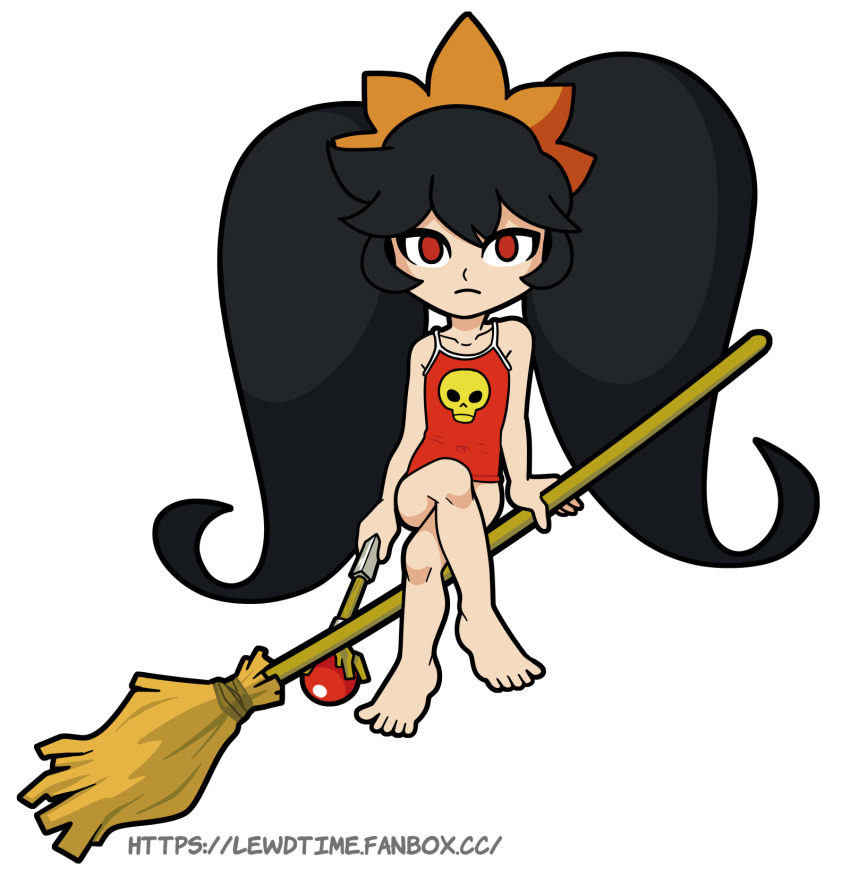 Lewdtime Ashley Warioware Nintendo Warioware Highres 1girl Bare Legs Barefoot Black