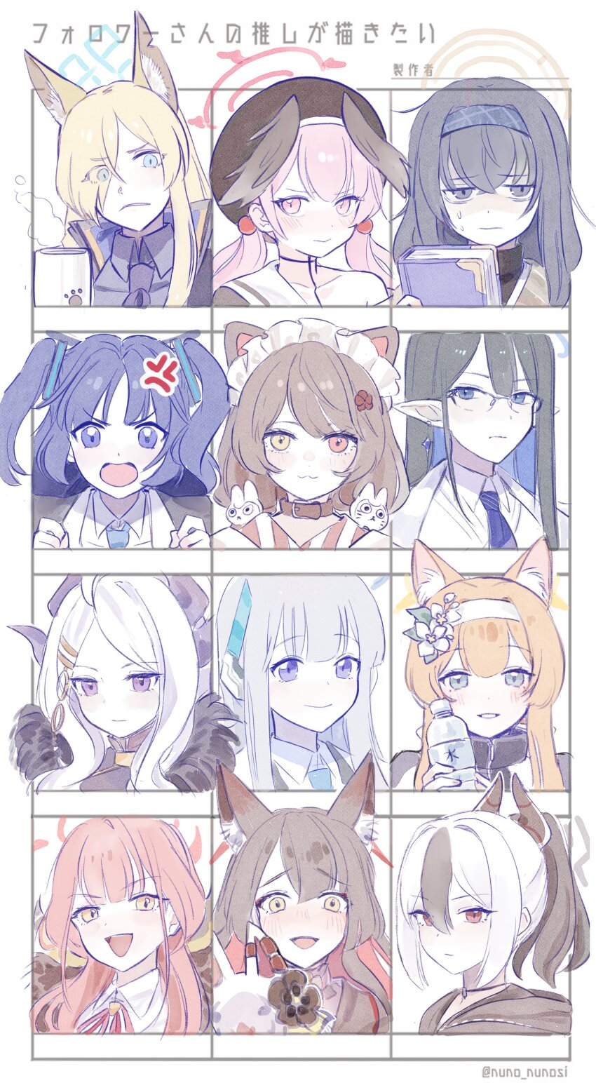 ekoru, aru (blue archive), hina (blue archive), inui toko, kanna (blue ...