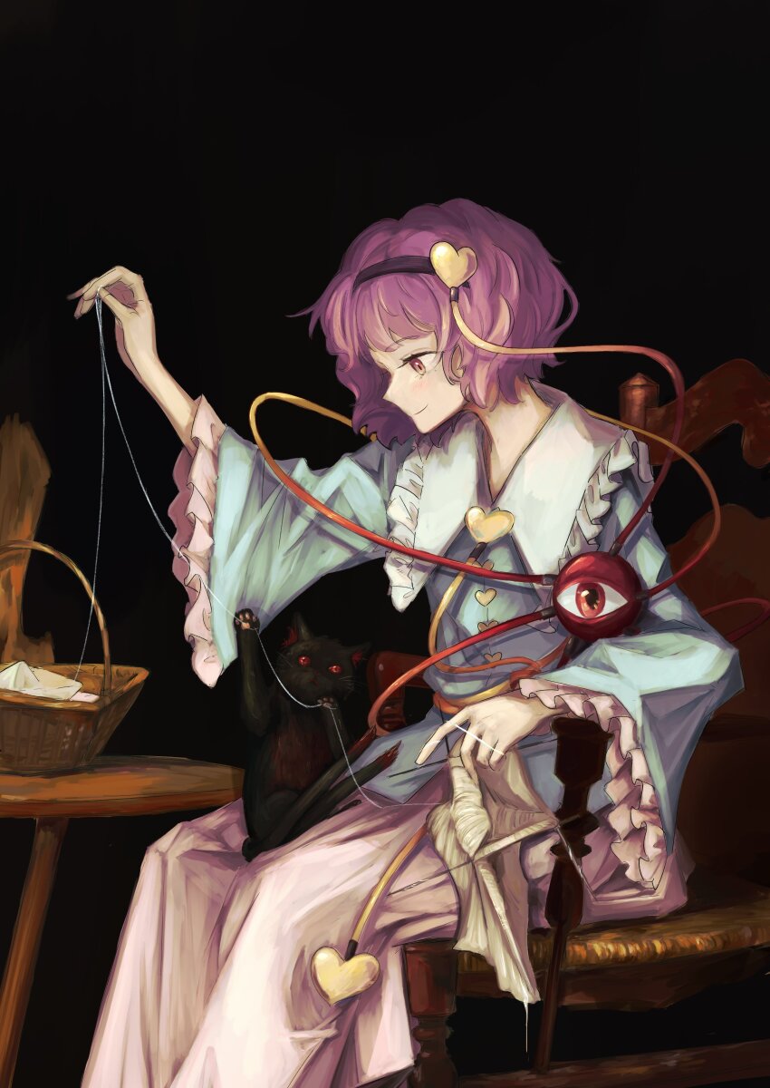 kaenbyou rin, kaenbyou rin (cat), komeiji satori, touhou, absurdres ...