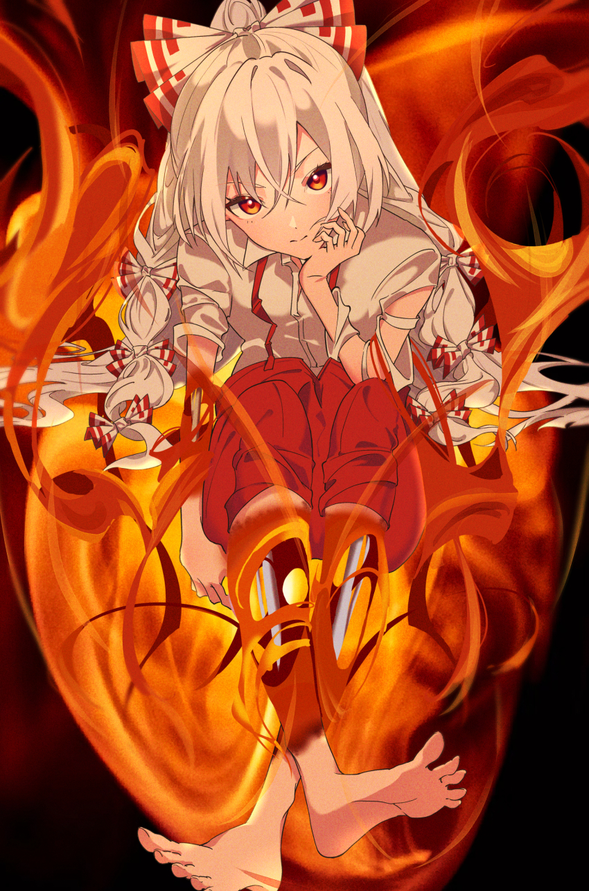 Mizoreshi Fujiwara No Mokou Touhou Absurdres Highres 1girl