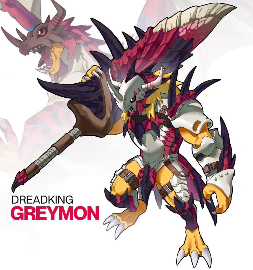 reusgreymon, victorygreymon, wargreymon, digimon, monster hunter ...