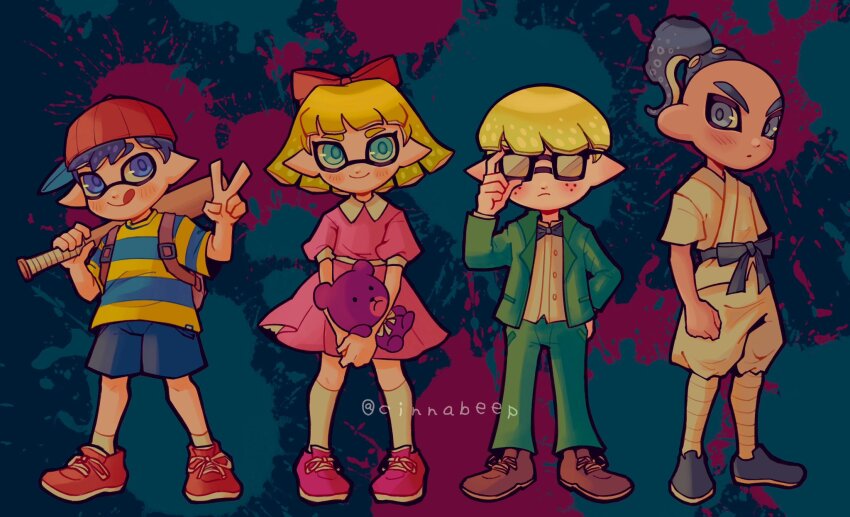 cinnabeep, jeff andonuts, ness (mother 2), paula (mother 2), poo ...