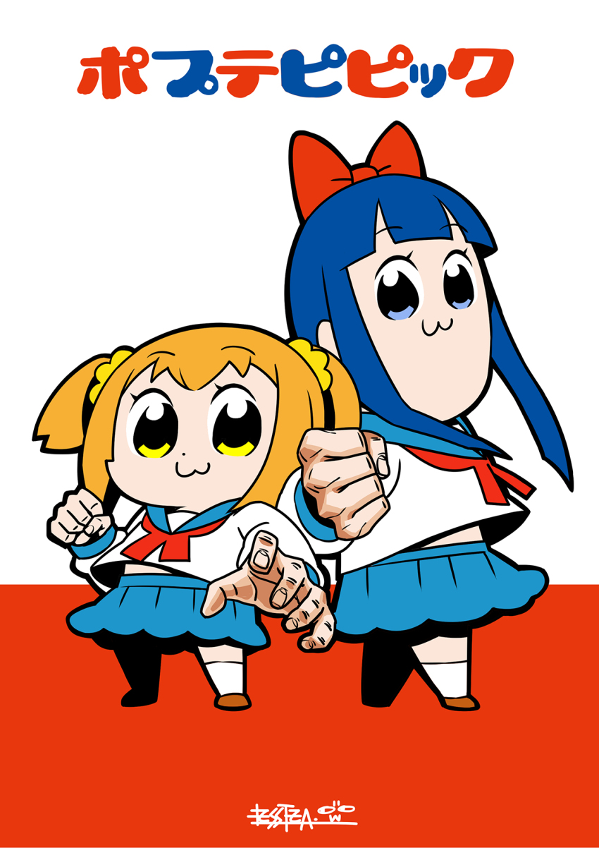 Pipimi Popuko Poptepipic Highres 2girls 3 Ascot Bkub Style