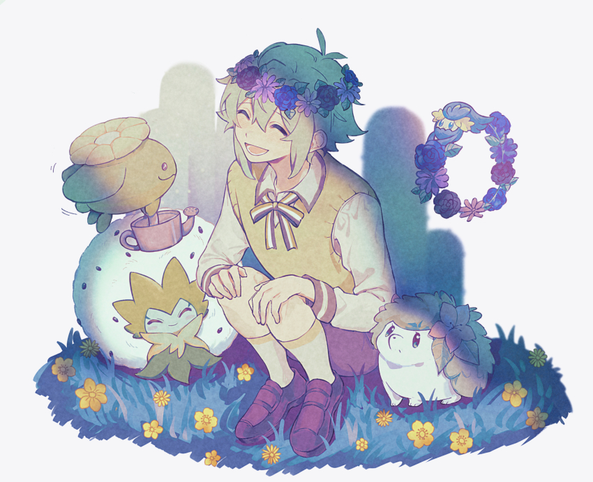 u u5385, basil (headspace) (omori), basil (omori), comfey, eldegoss ...