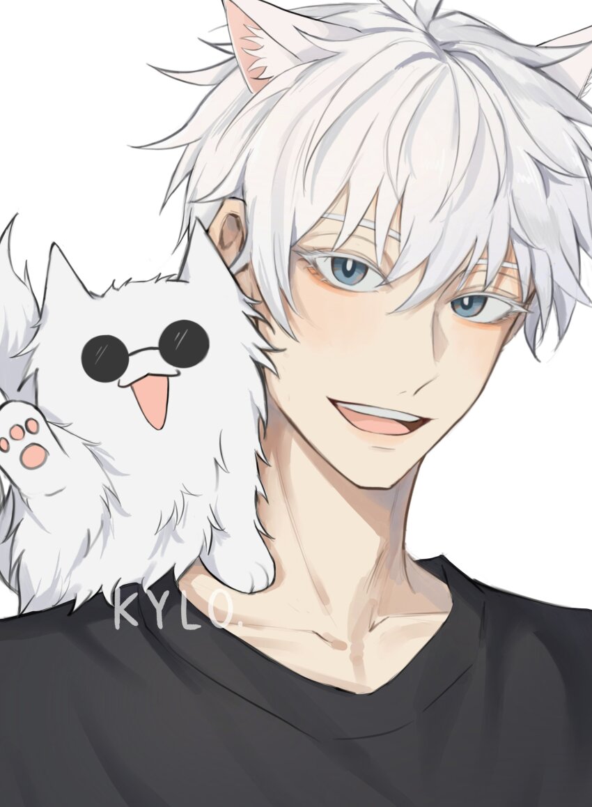 gojou satoru, jujutsu kaisen, absurdres, commentary, english commentary ...