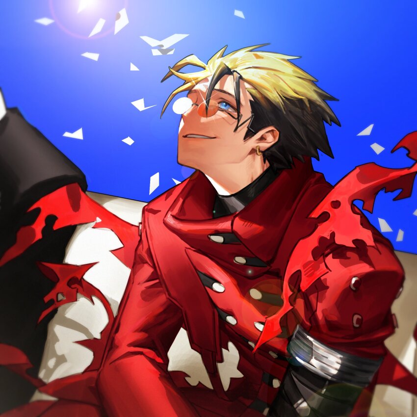 nicholas d. wolfwood, vash the stampede, trigun, highres, 2boys, black ...