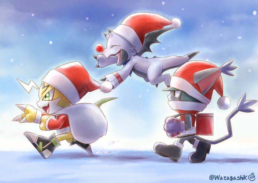 watagashikn, blacktailmon uver., gammamon, pulsemon, digimon, blush ...