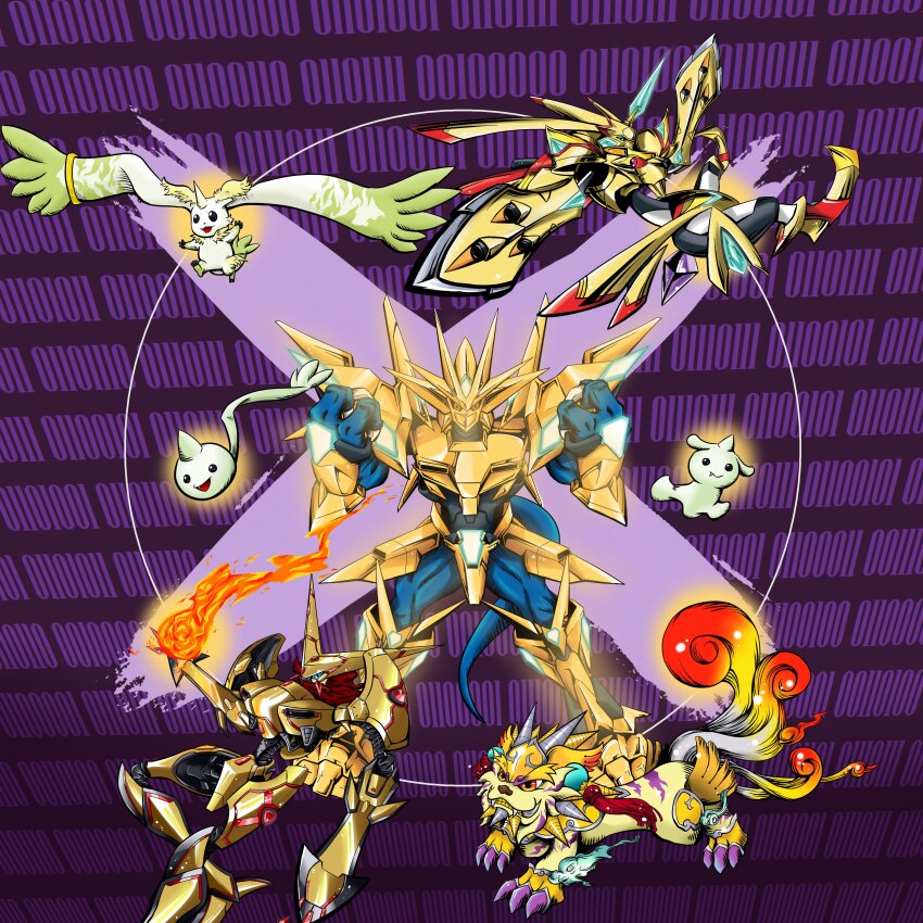 gummymon, magnamon, magnamon x-antibody, omegashoutmon, omegashoutmon x-antibody, rapidmon armor ...