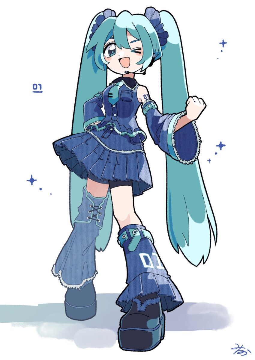 hatsune miku, vocaloid, commentary, highres, 1girl, adapted costume ...