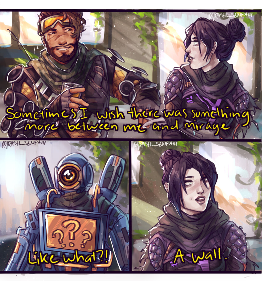 mirage (apex legends), pathfinder (apex legends), wraith (apex legends ...