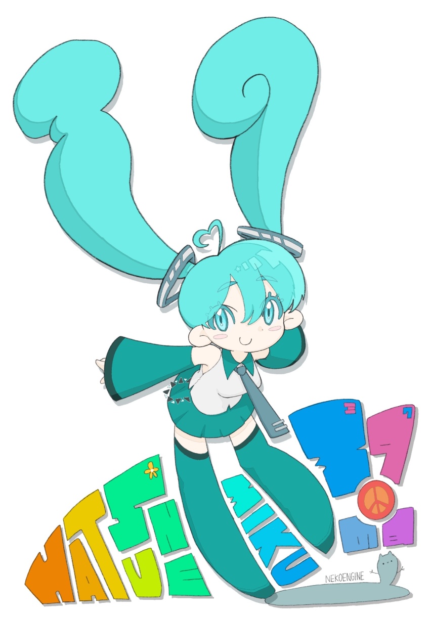 Hatsune Miku Vocaloid Commentary Highres 1girl 39 Ahoge Artist Name Blue Eyes Blue