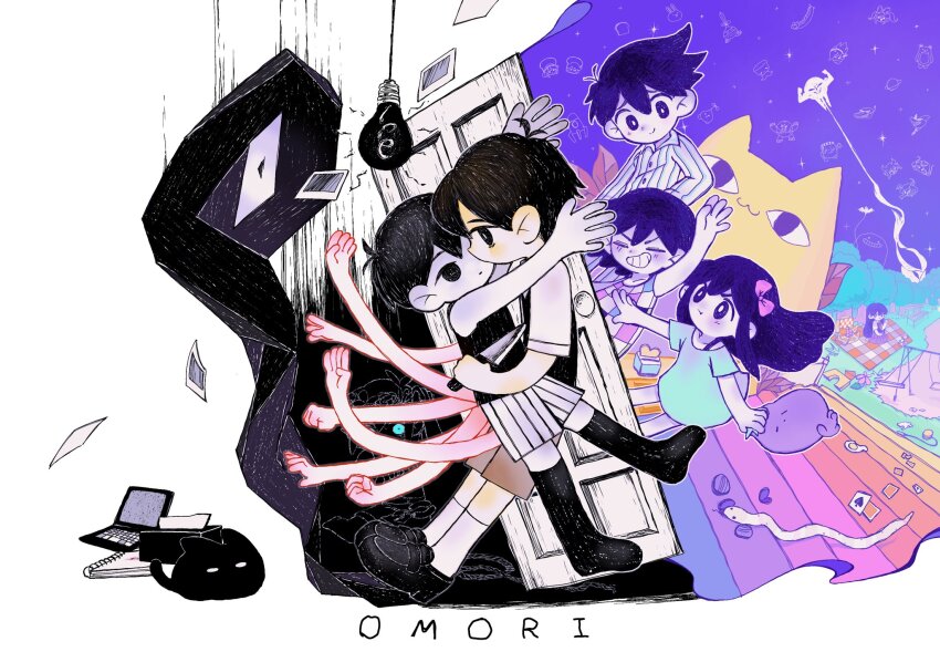 aubrey (omori), big yellow cat (omori), hero (omori), kel (omori), mari ...