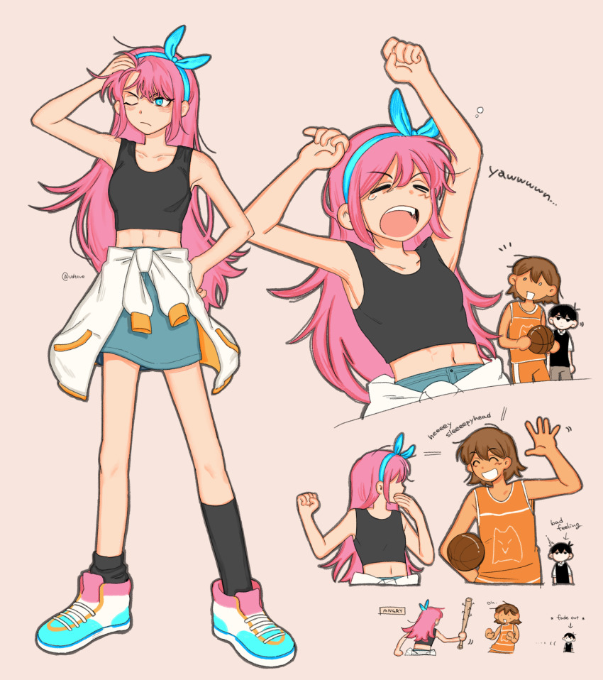 ud01f, aubrey (omori), kel (omori), sunny (omori), omori, highres ...