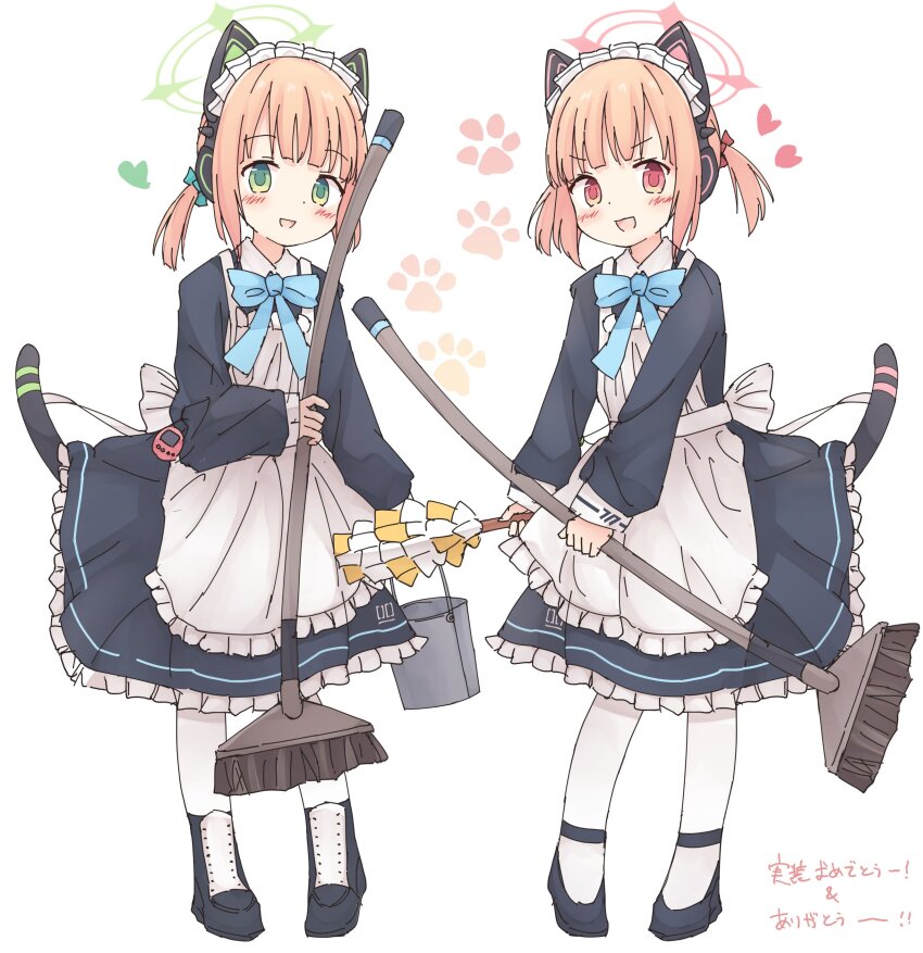 kamotsu yasai, midori (blue archive), midori (maid) (blue archive), momoi (blue archive), momoi ...